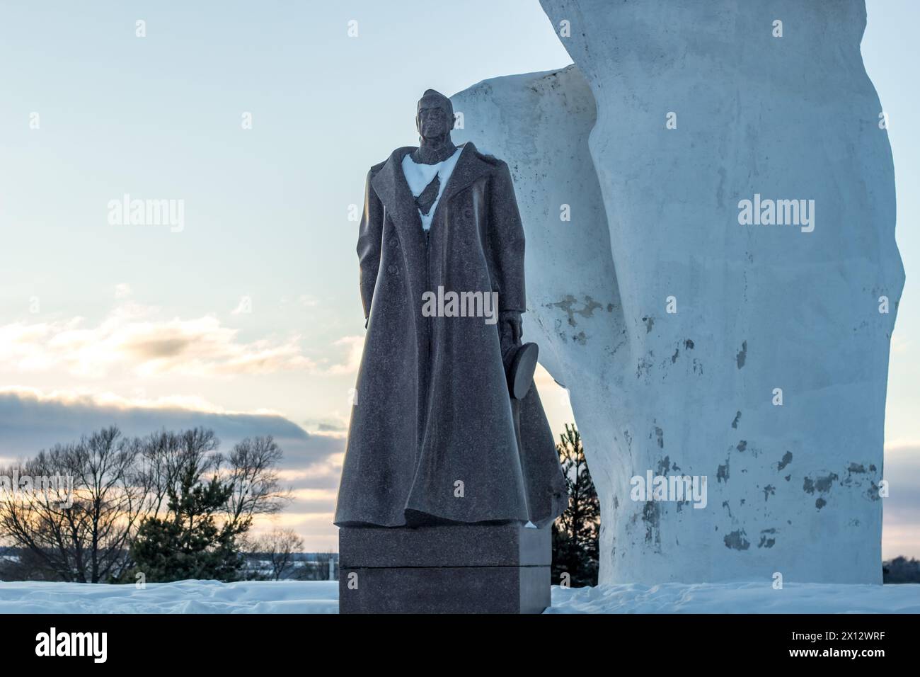 Strelkovka, Russia - February 2018: Monument to Marshal of the Soviet ...