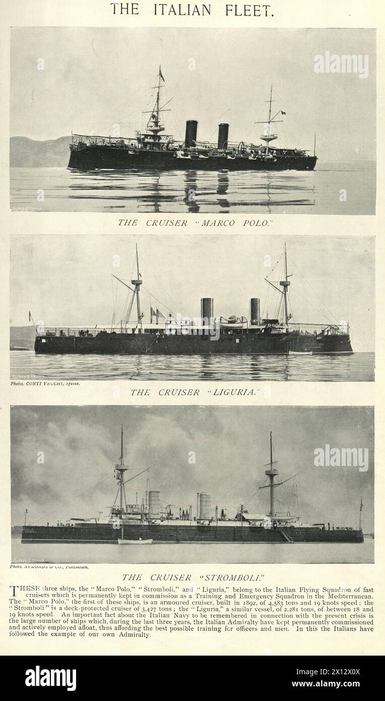 Vintage picture of Italian Navy Warships, cruisers, Navy Military ...