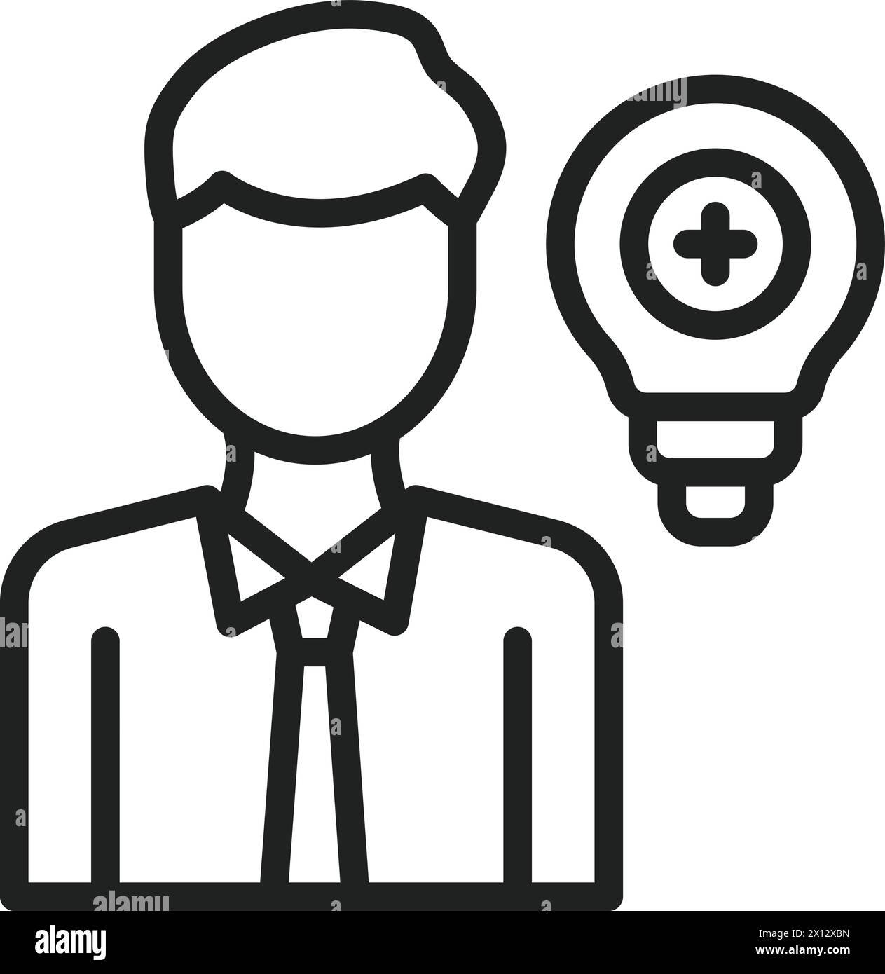 Positive Thinking icon vector image. Suitable for mobile application ...