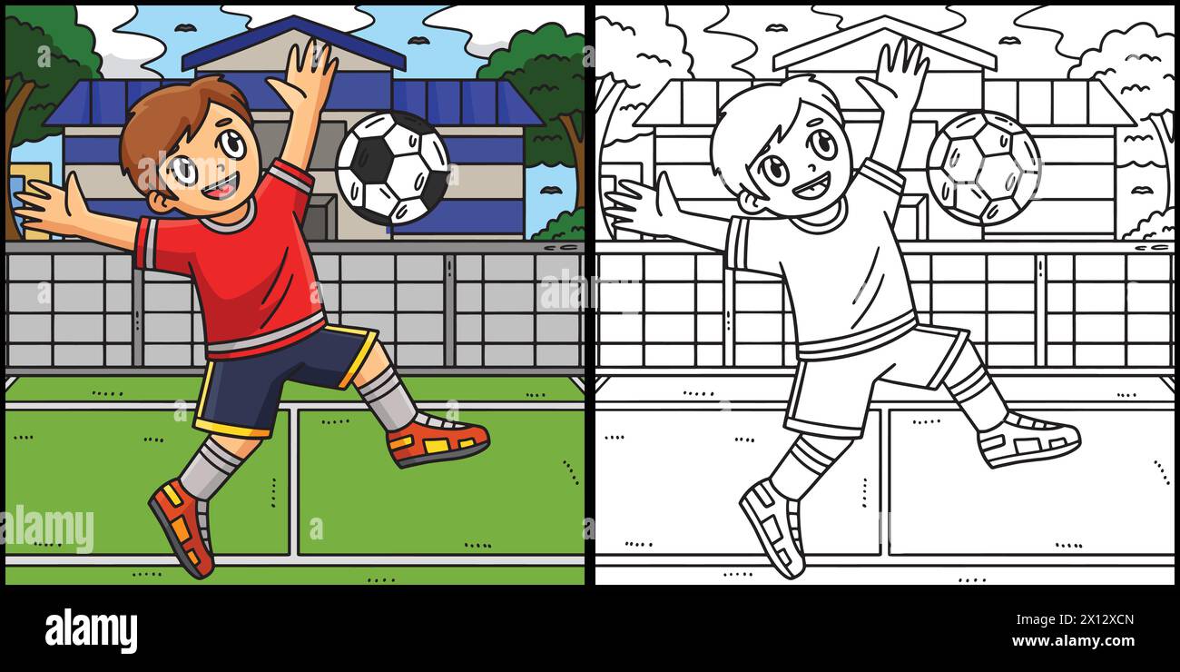 Boy Bouncing Soccer Ball with Chest Illustration Stock Vector Image ... Boy Bouncing Soccer Ball with Chest Illustration Stock Vector Image ...