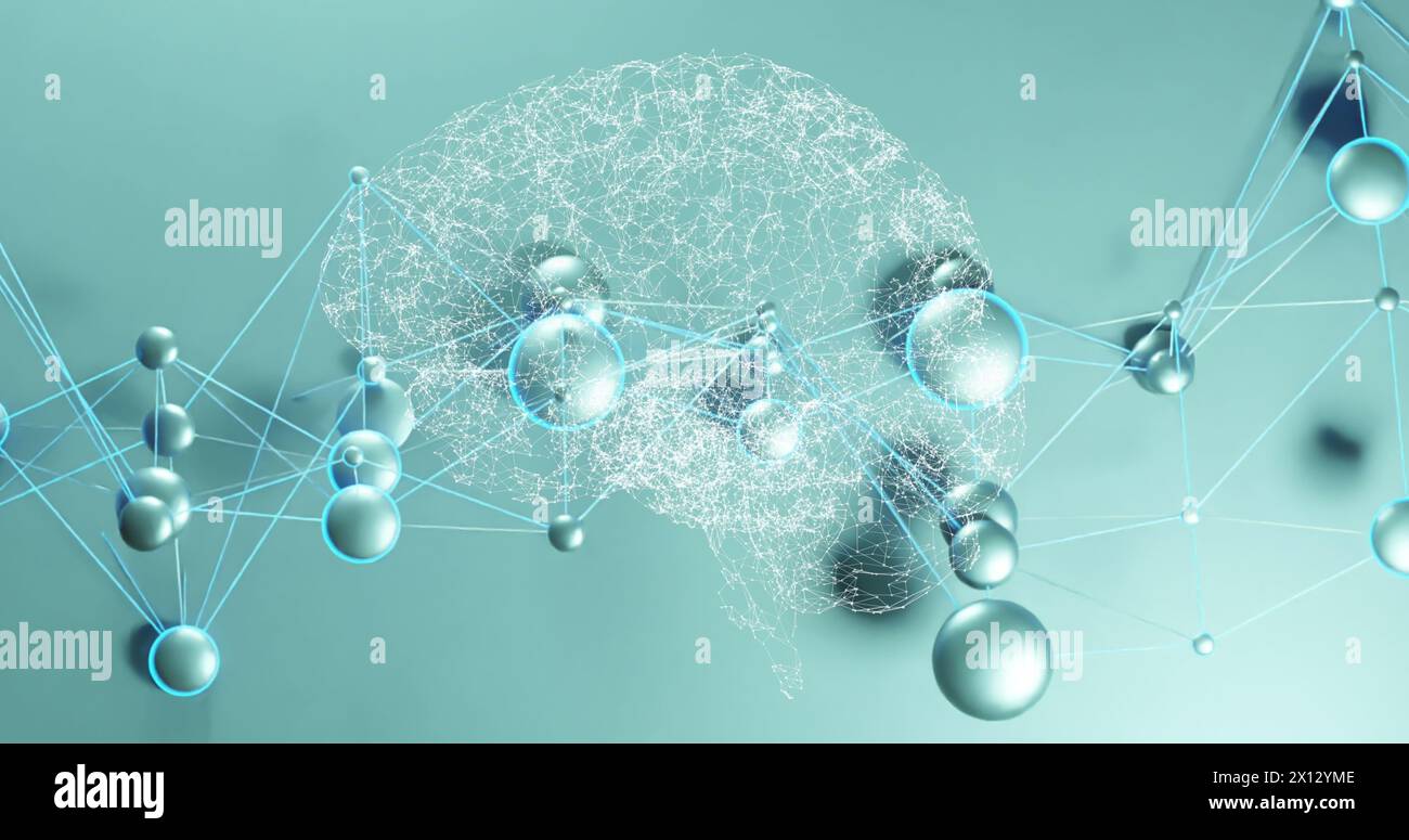 Image of brain over chemical formula Stock Photo - Alamy
