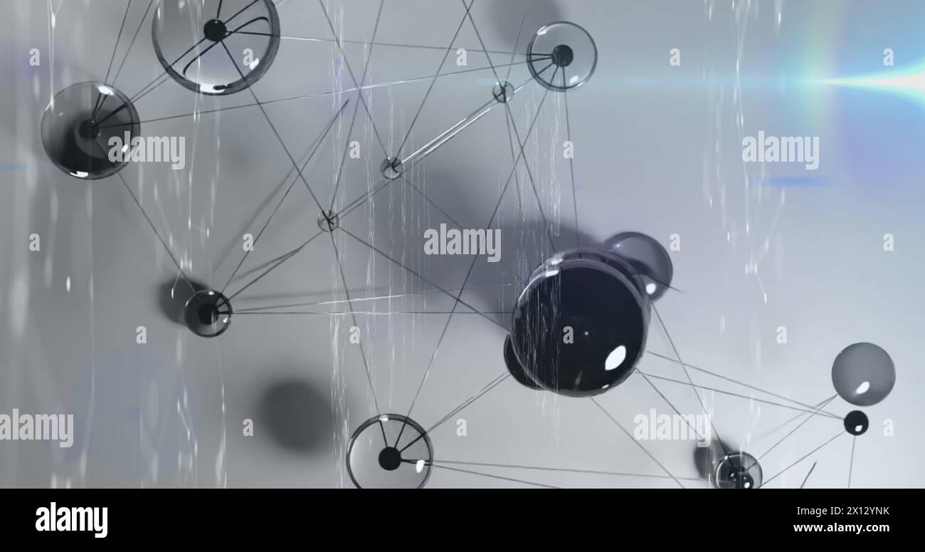 Image of moving shapes over chemical formula Stock Photo - Alamy