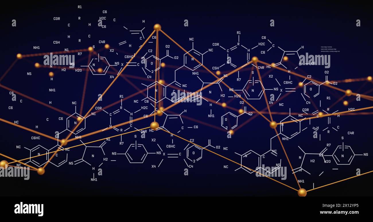 Image of shapes over chemical formula Stock Photo - Alamy