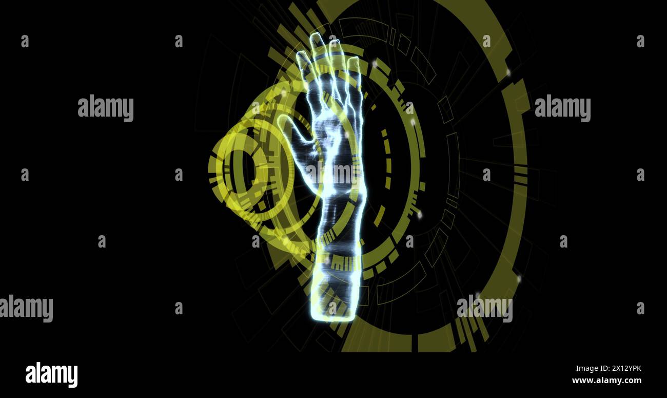 Image of scope scanning over hand Stock Photo - Alamy
