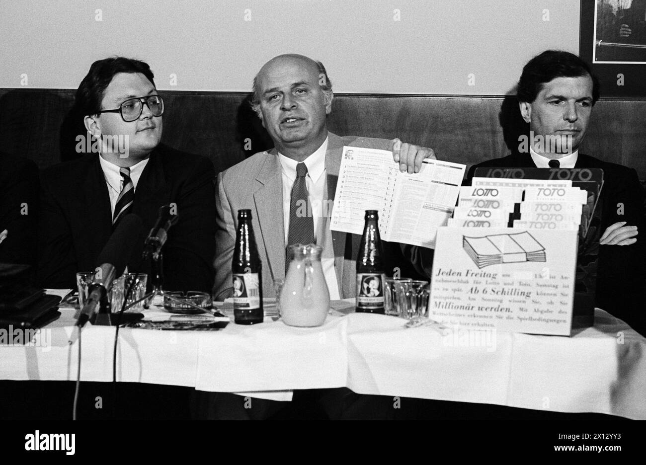 Vienna on 27 August 1986: Austria's 'Lotto-Toto Company' presented the ...