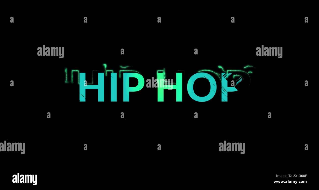 Image of hip hop text on black background Stock Photo - Alamy