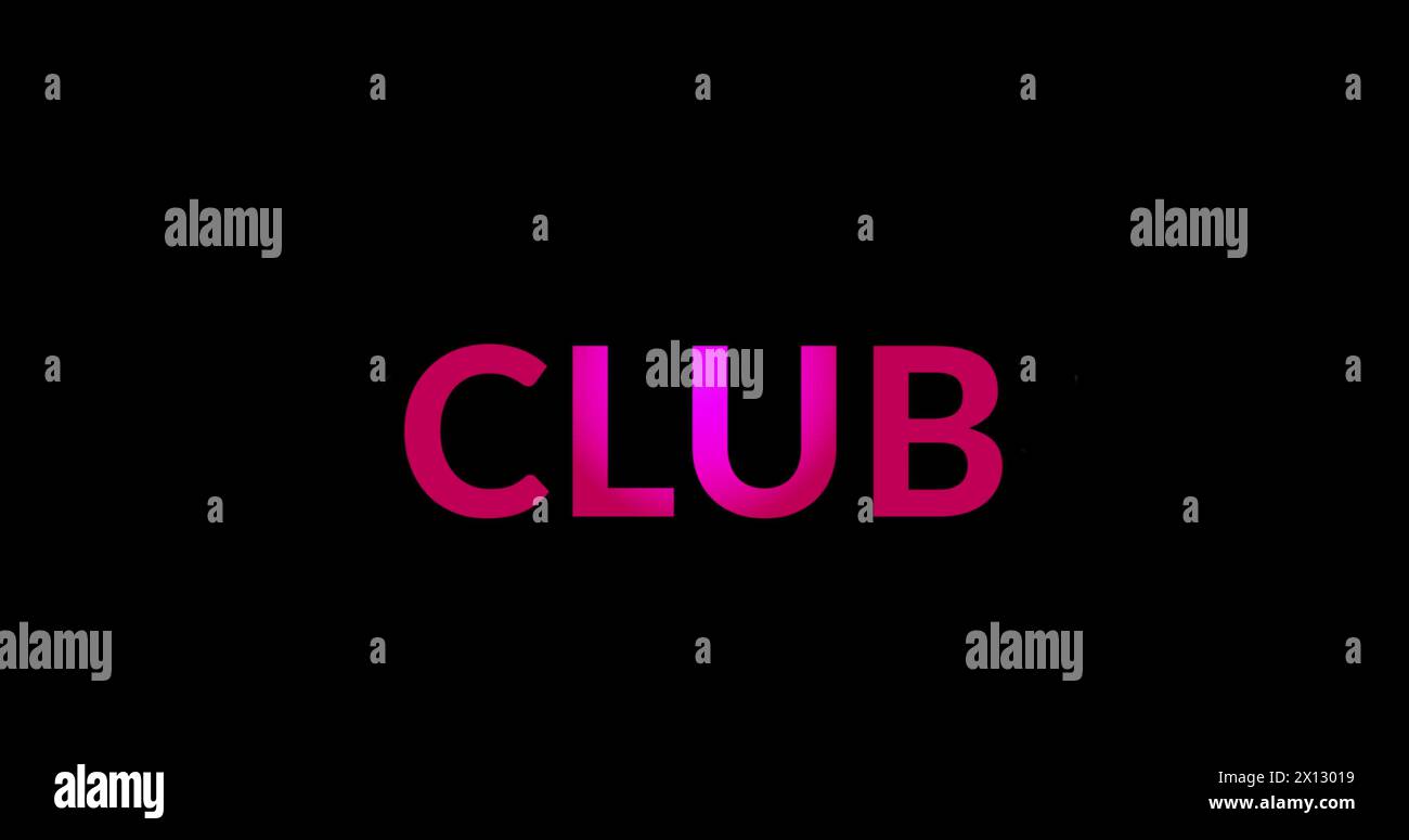 Image of club text on black background Stock Photo - Alamy