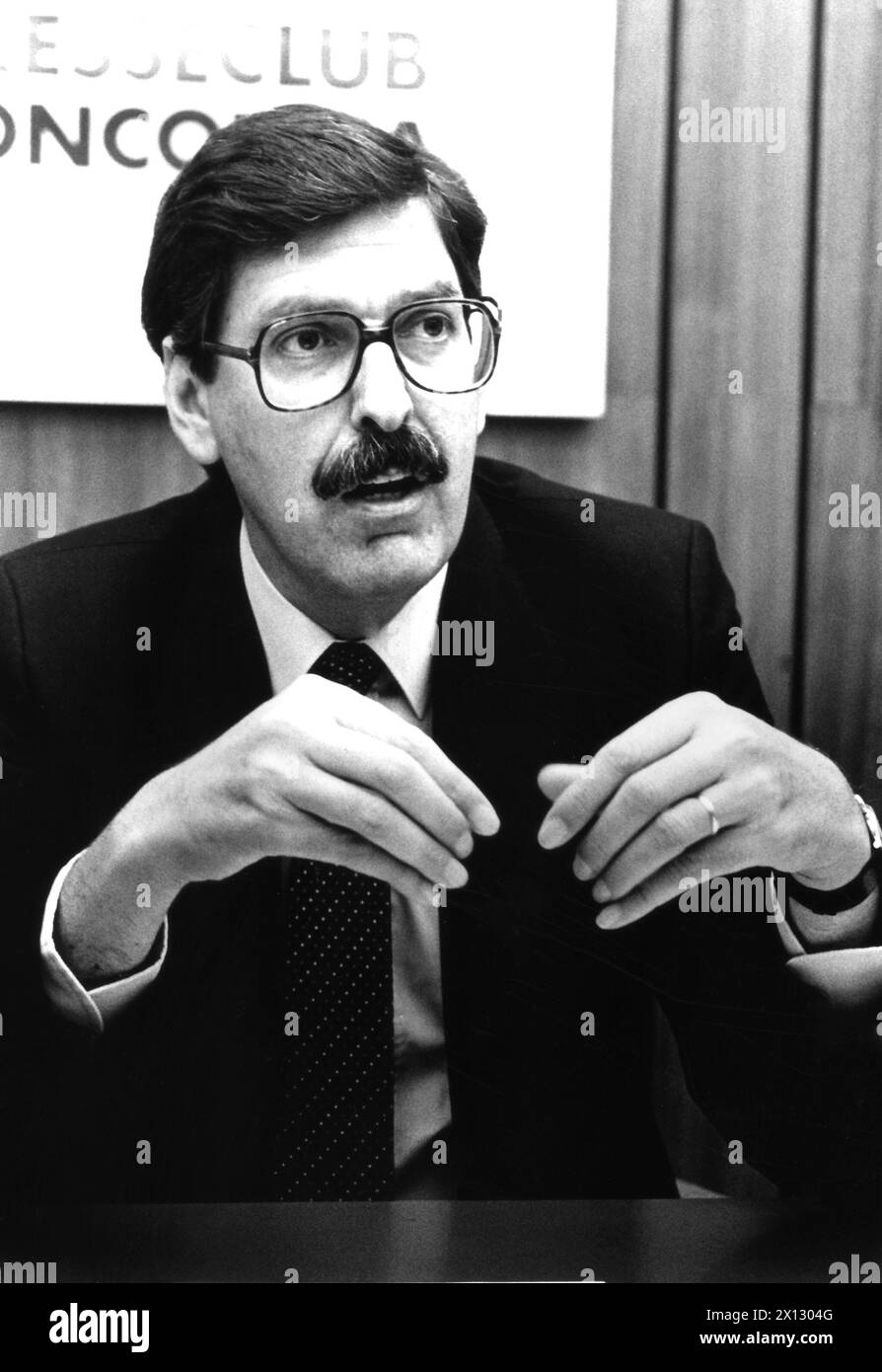 Vice chancellor Norbert Steger during a press conference in Vienna on ...