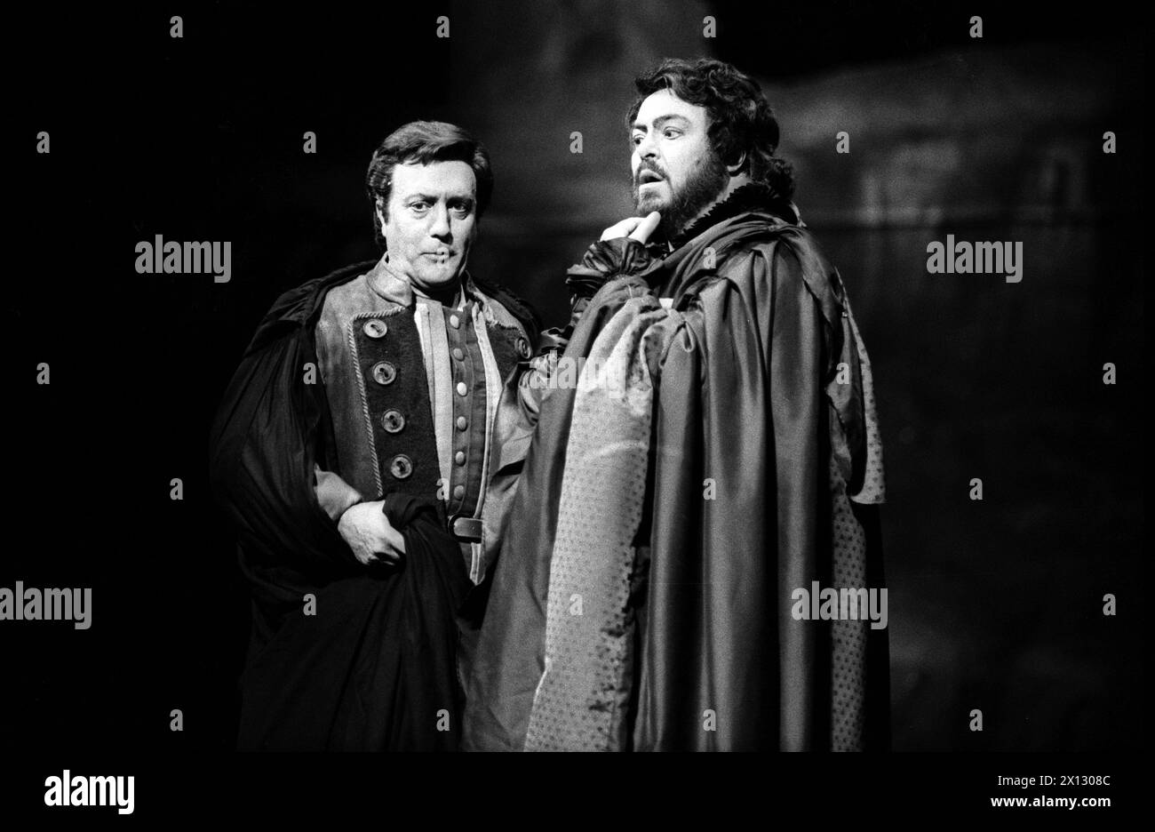The first night of Guiseppe Verdi's "Un ballo in maschera" produced by ...