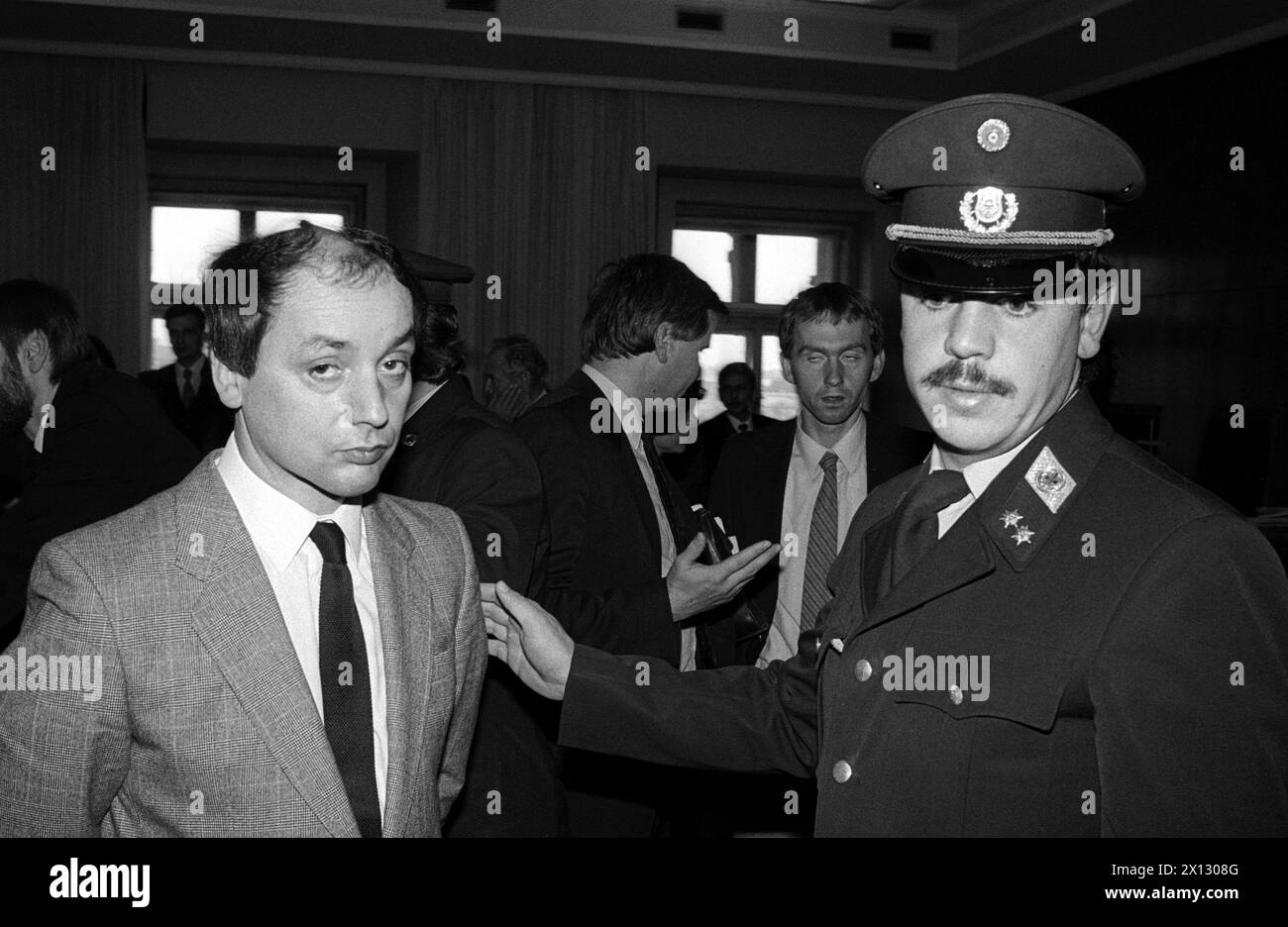 CEO of wine cellars, Karl Peer (L) after the proclamation of sentence ...
