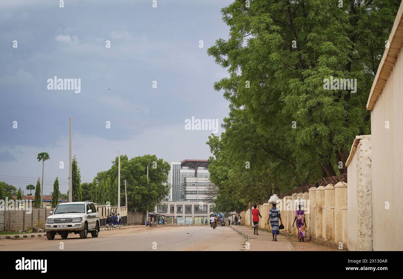 Juba. 9th Apr, 2024. This photo taken on April 9, 2024 shows the street ...
