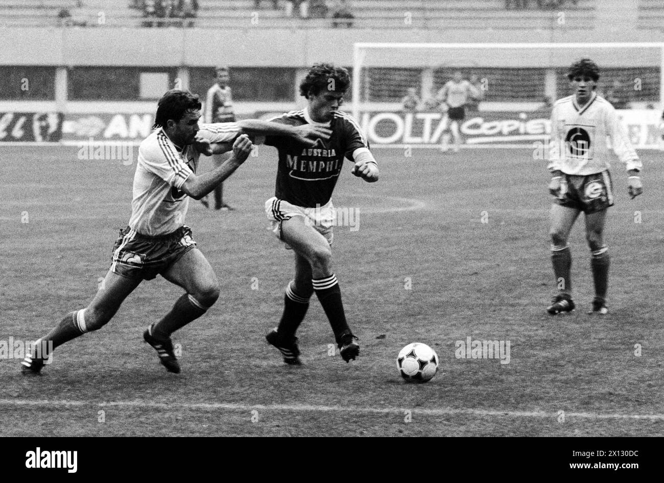 The Photo of November 15th 1986 shows a scene of the soccer game ...