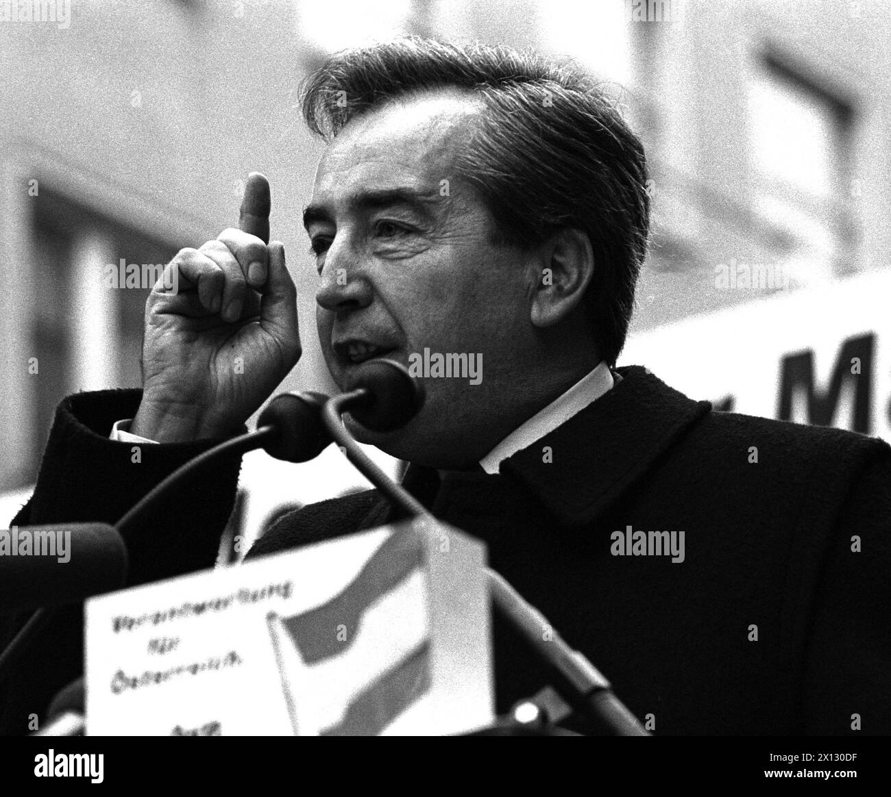 Vienna, on November 21st 1986: Austrian People's Party Leader and ...
