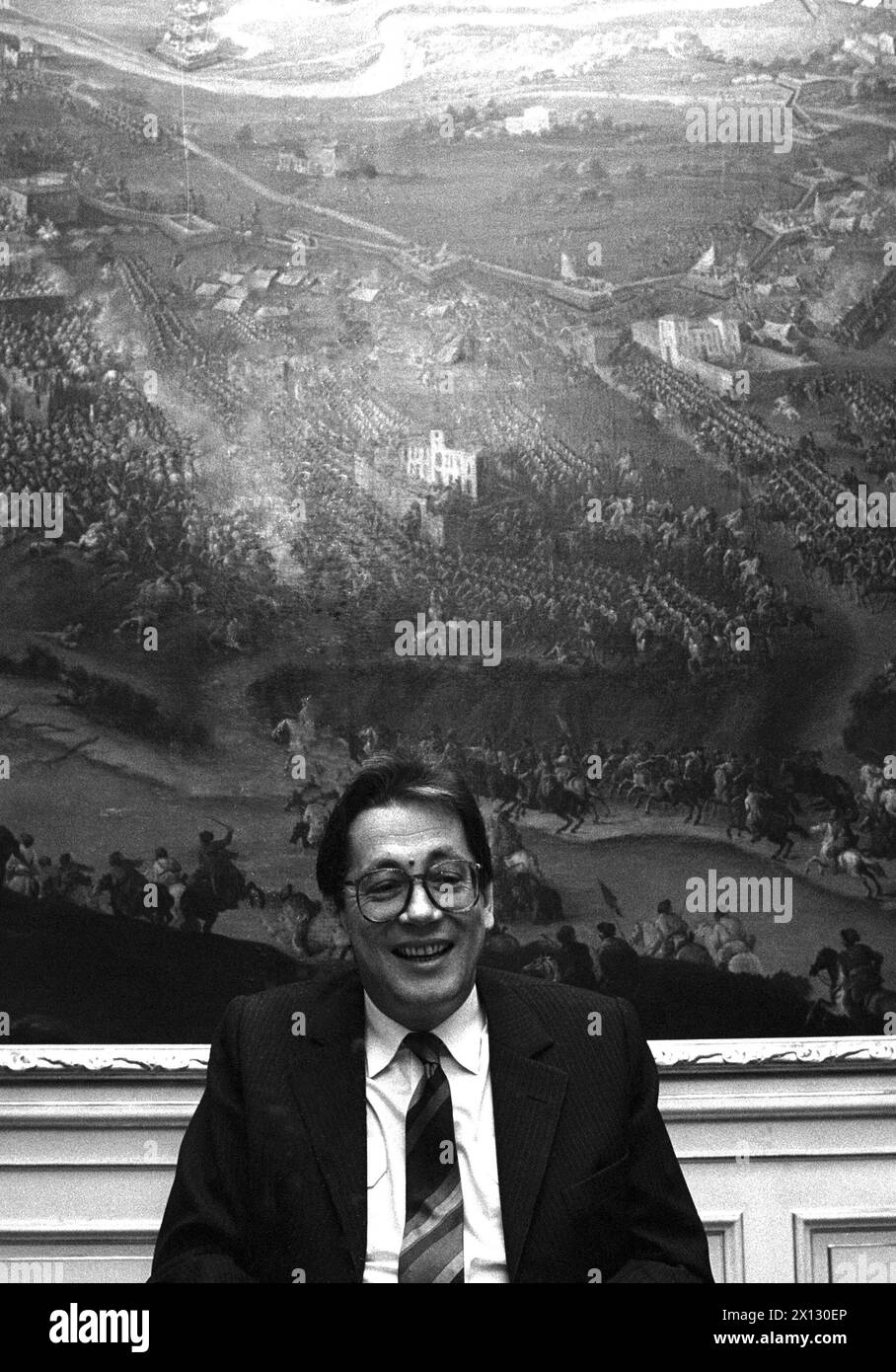 Ferdinand Lacina, Austrian minister of finance, captured on November ...