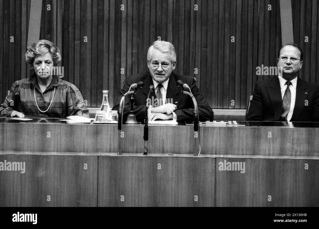 The photo of December 17th 1986 shows the three newly elected ...