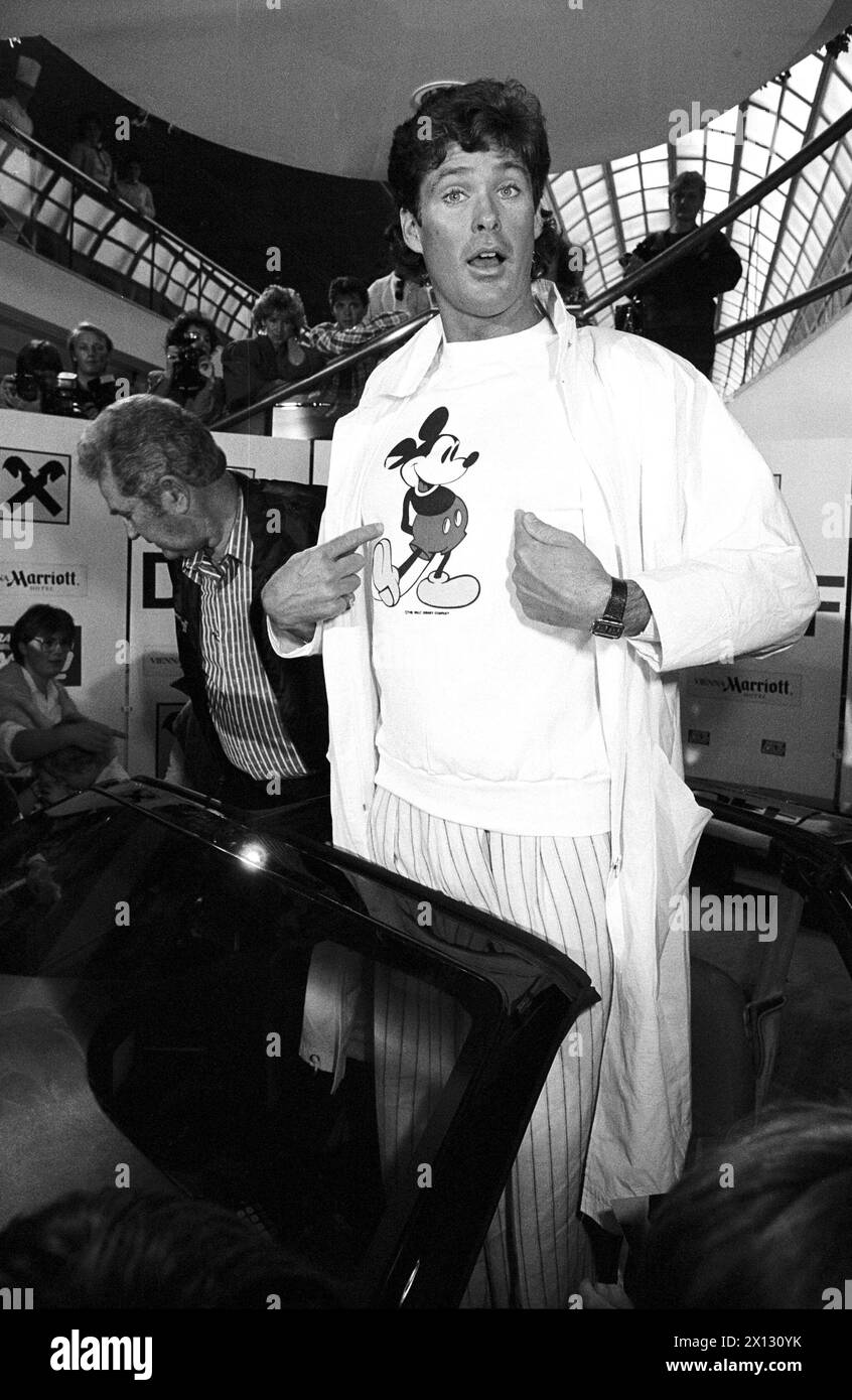 The photo taken on April 4th 1987 on the occasion of David Hasselhoff's ...