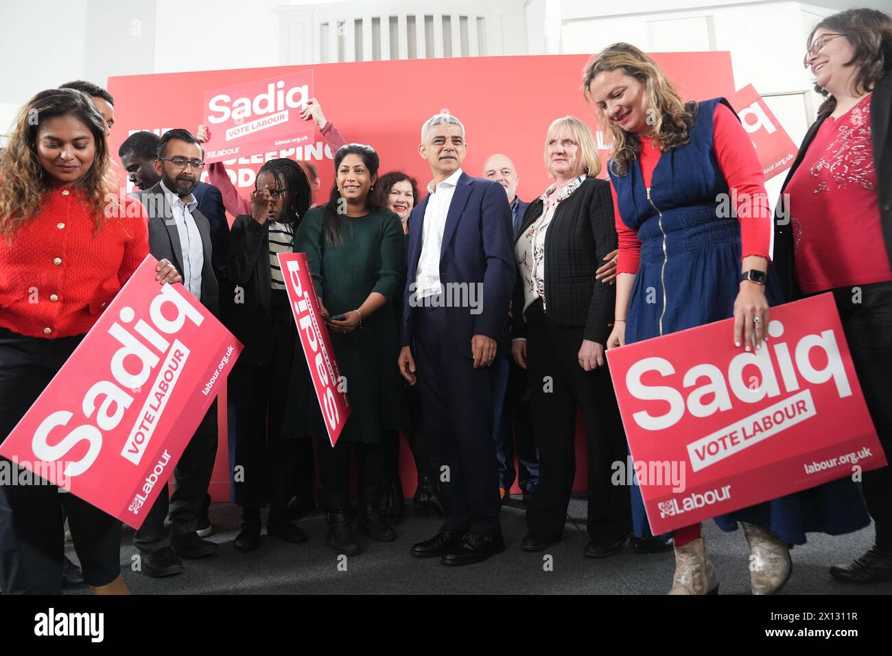 Mayor of London Sadiq Khan during a visit to St John's Church in ...
