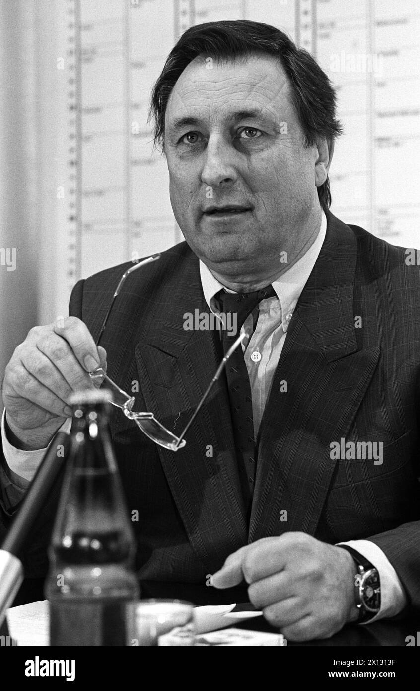 The photo taken on April 10th 1987 on the occasion of a press ...