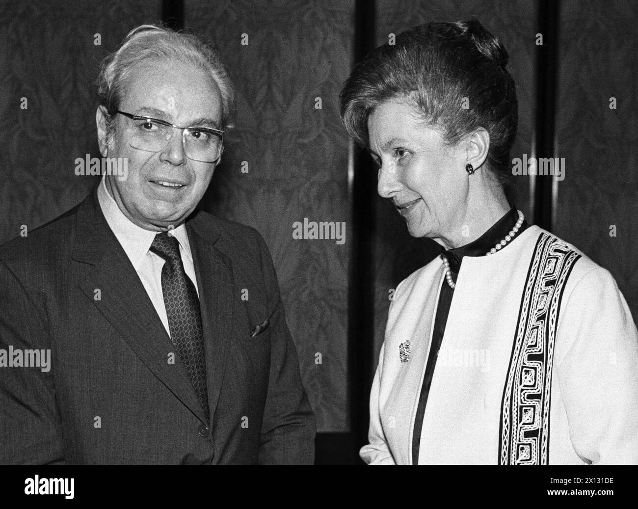 The photo was taken on June 16th 1987 and shows Secretary General of ...