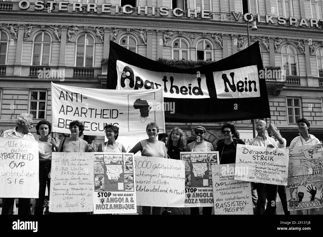 The photo was taken on September 4th 1987 and shows a demonstration of ...