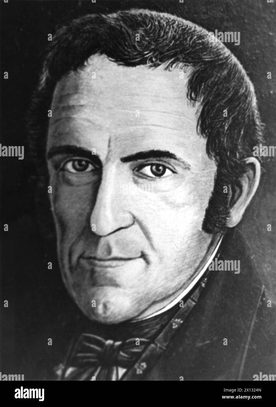 Portrait of Franz Xaver Gruber, composer of the most famous Christmas ...