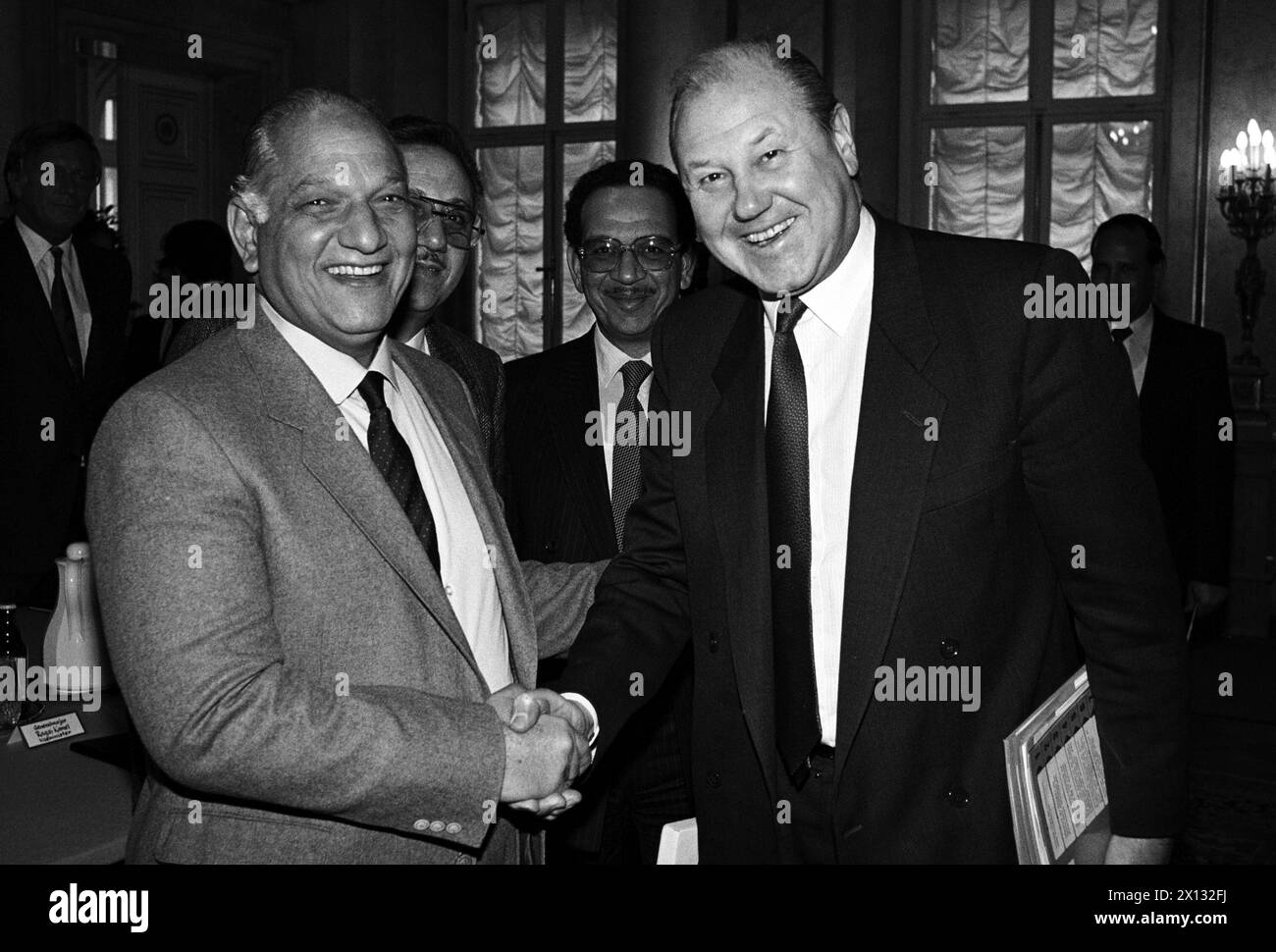 Vienna on February 23rd 1988: Austria's Interior Minister Karl Blecha ...
