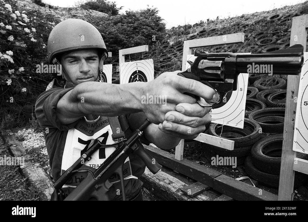Schoenau on June 8th 1988: Anti-terror-units from 15 nations do their ...