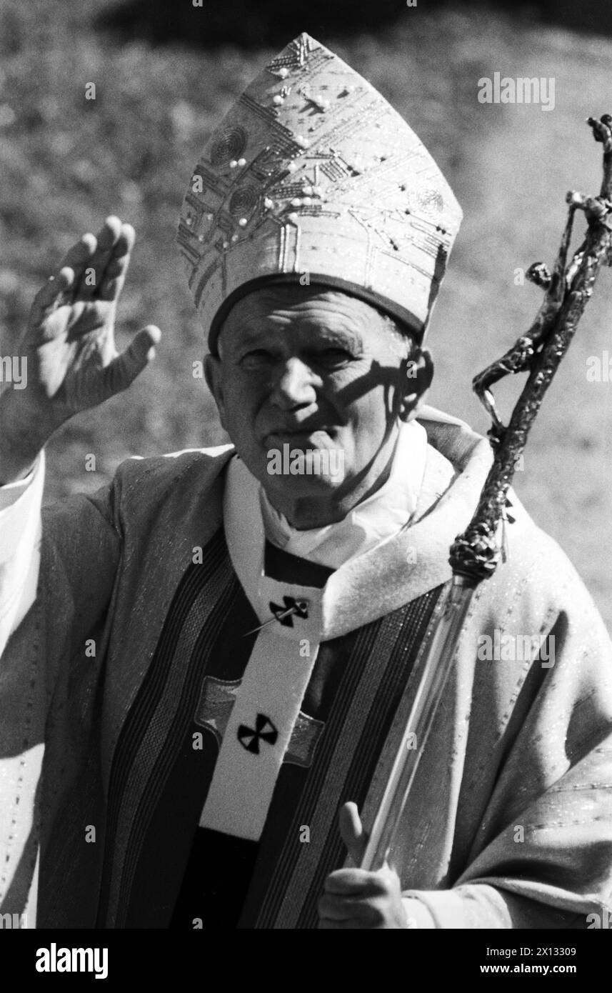 The photo was taken on June 27th 1988 and shows Pope John Paul II ...