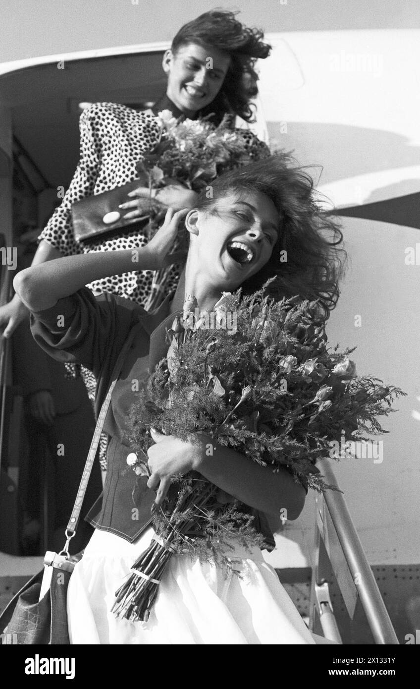 Vienna on August 26th 1988: Arrival of the first 'Miss Moscow', Maria ...