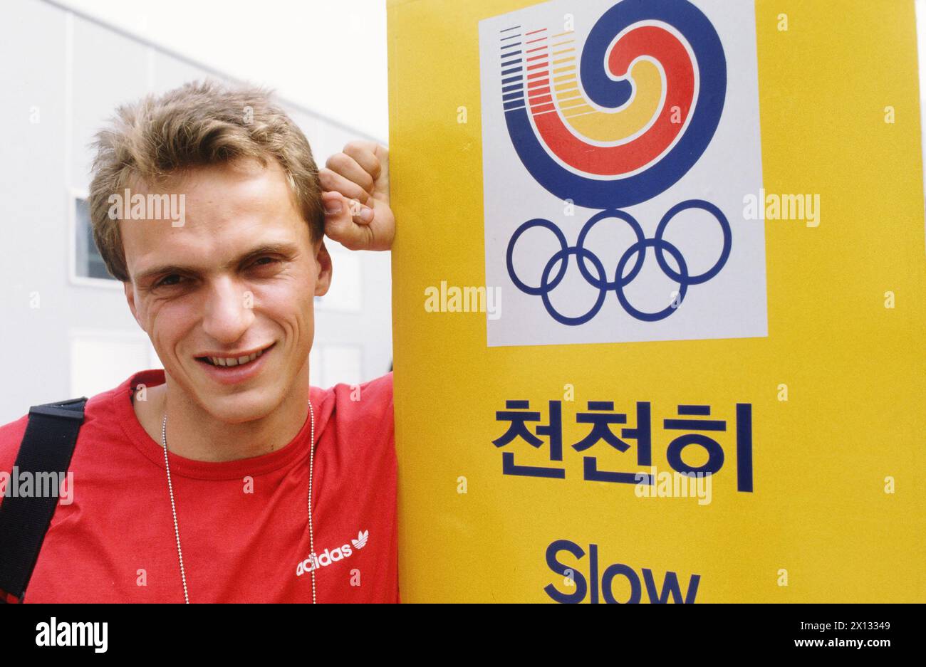 Summer Olympic Games 1988 in Seoul. Picture: Austrian athlete Andreas ...