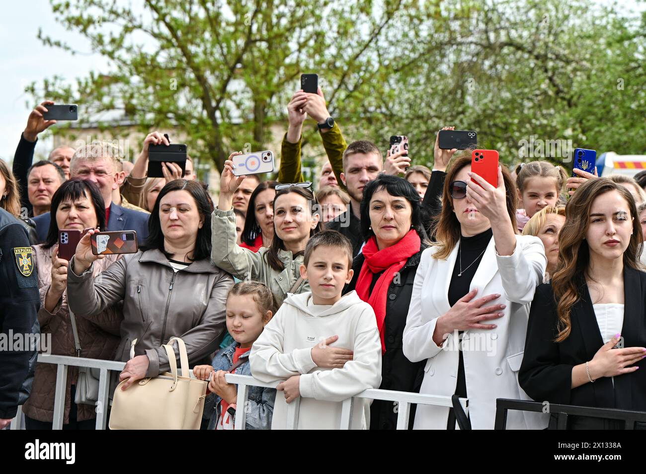 LVIV, UKRAINE - APRIL 15, 2024 - Participants are pictured during the ...