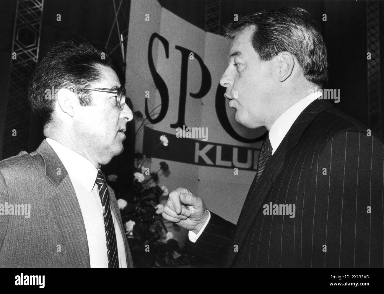 SPOE-chairman Heinz Fischer (l.) and Austria's Federal Chancellor Franz ...