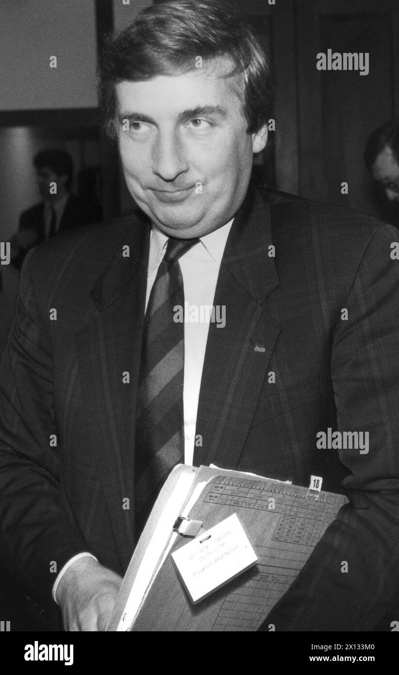 Chairman of the Austrian Federation of Trade Unions OEGB Fritz ...