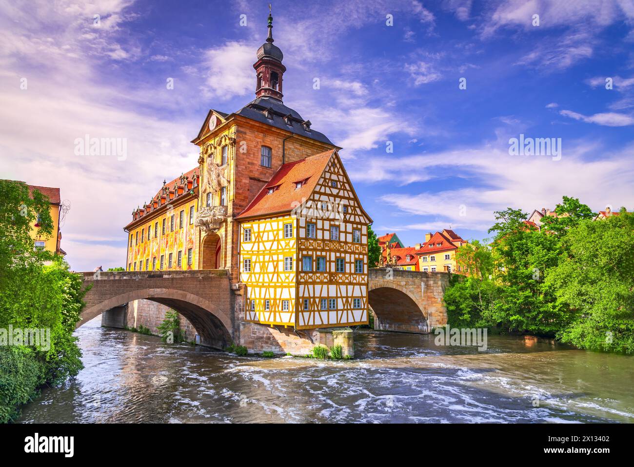 Bamberg, Germany. Charming small city of Franconia with amazing colored ...