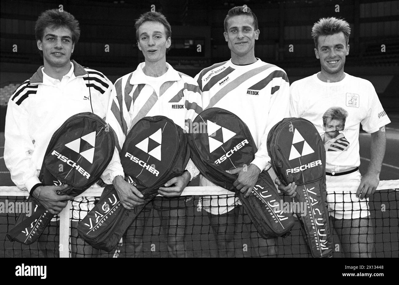 The Austrian Daviscup team (f.l.t.r.): Hans Priller, Stefan Lochbichler ...