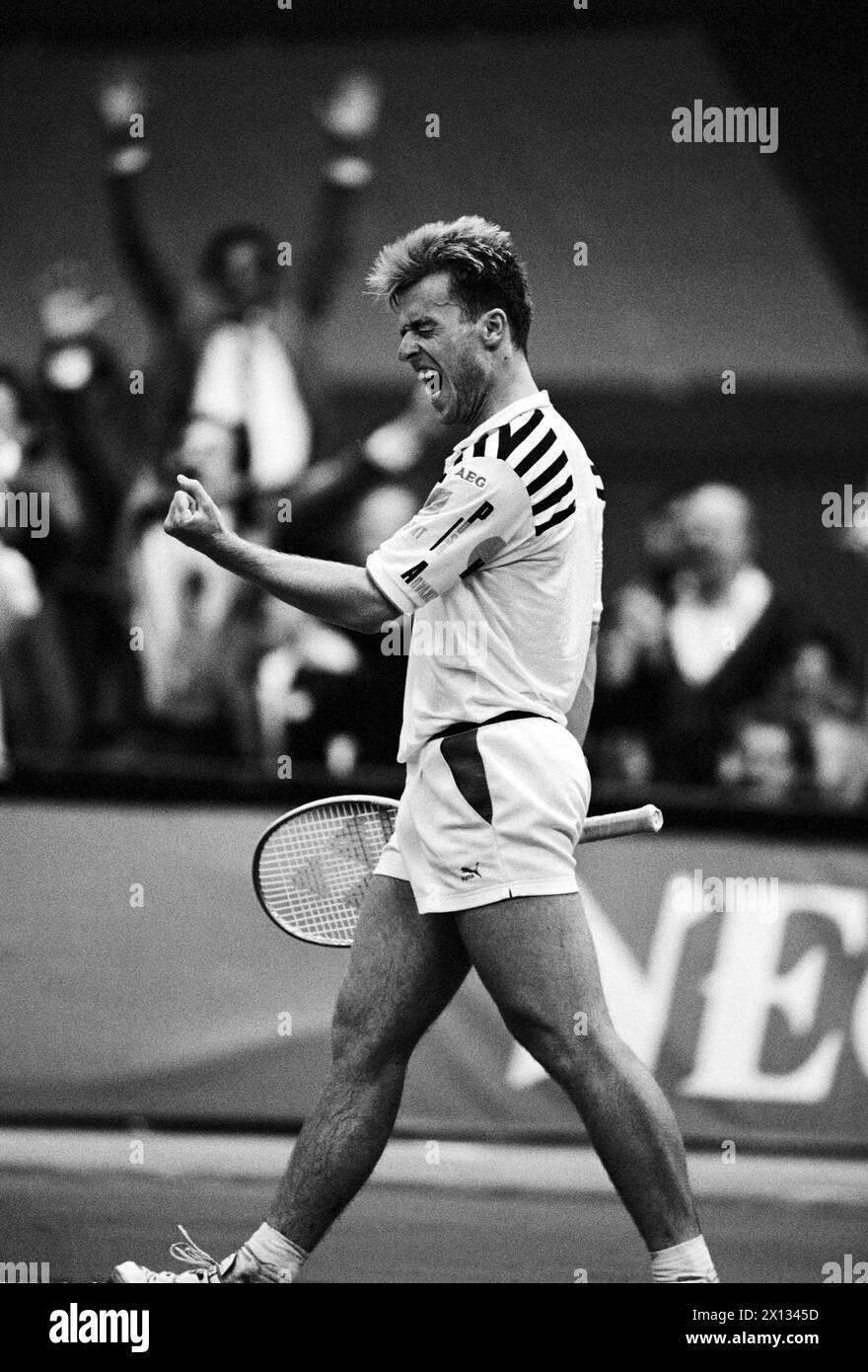 The Austrian tennis player Horst Skoff, captured after his victory ...