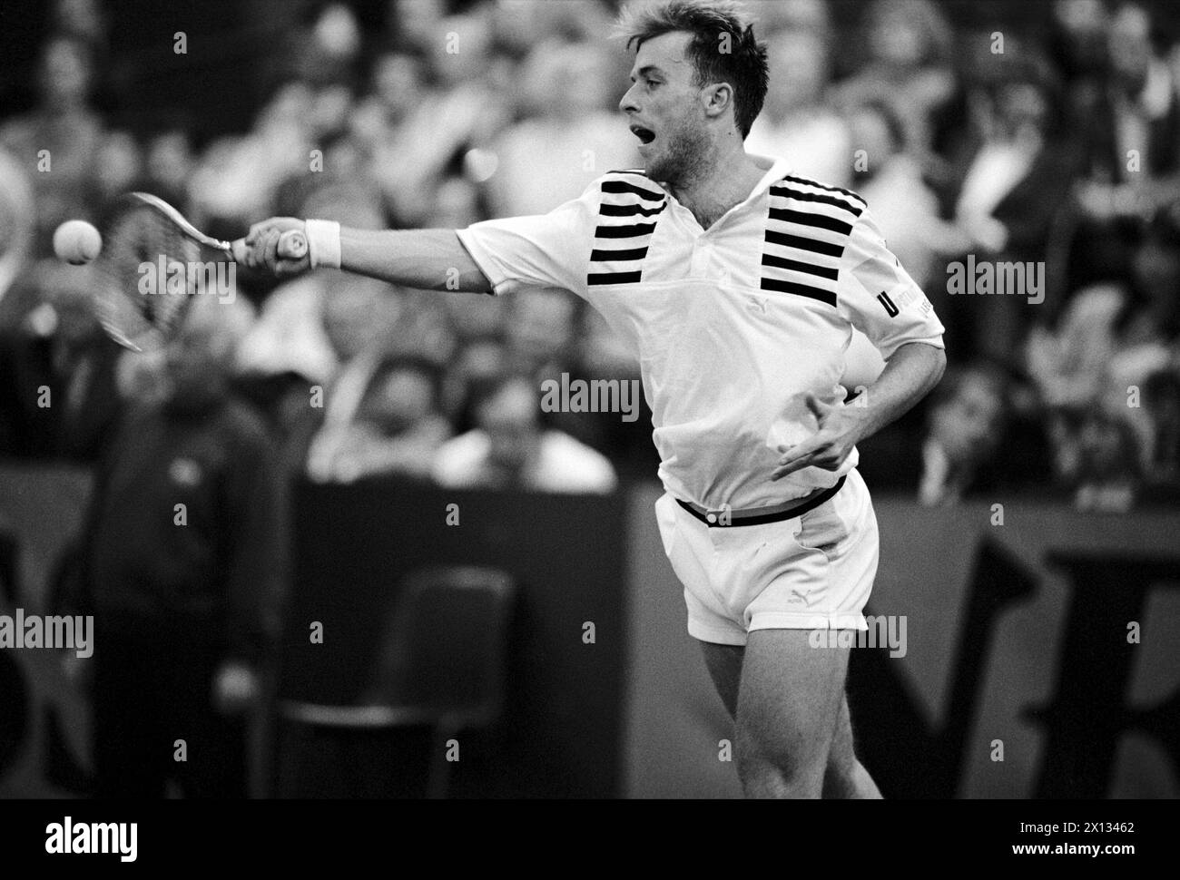 The Austrian tennis player Horst Skoff, captured during the Daviscup ...