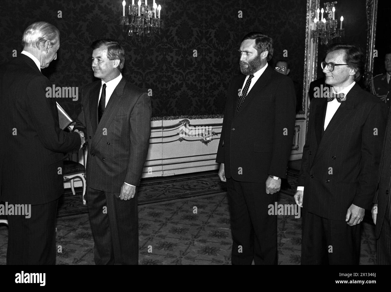 Vienna on April 24th 1989: Inauguration of the OEVP-ministers Josef ...