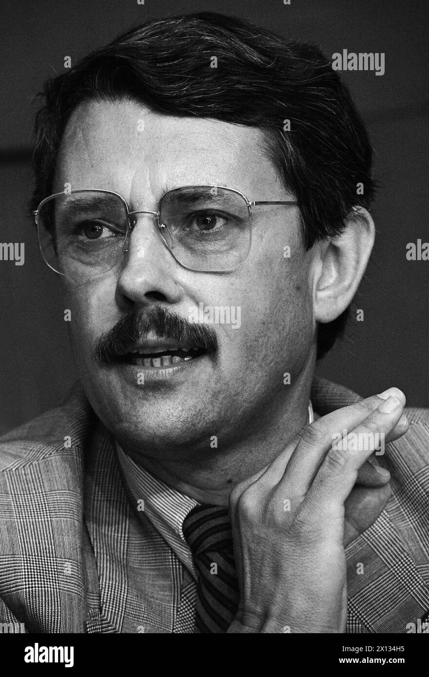 Vienna on July 24th 1989: Former minister of defence and assemblyman of ...