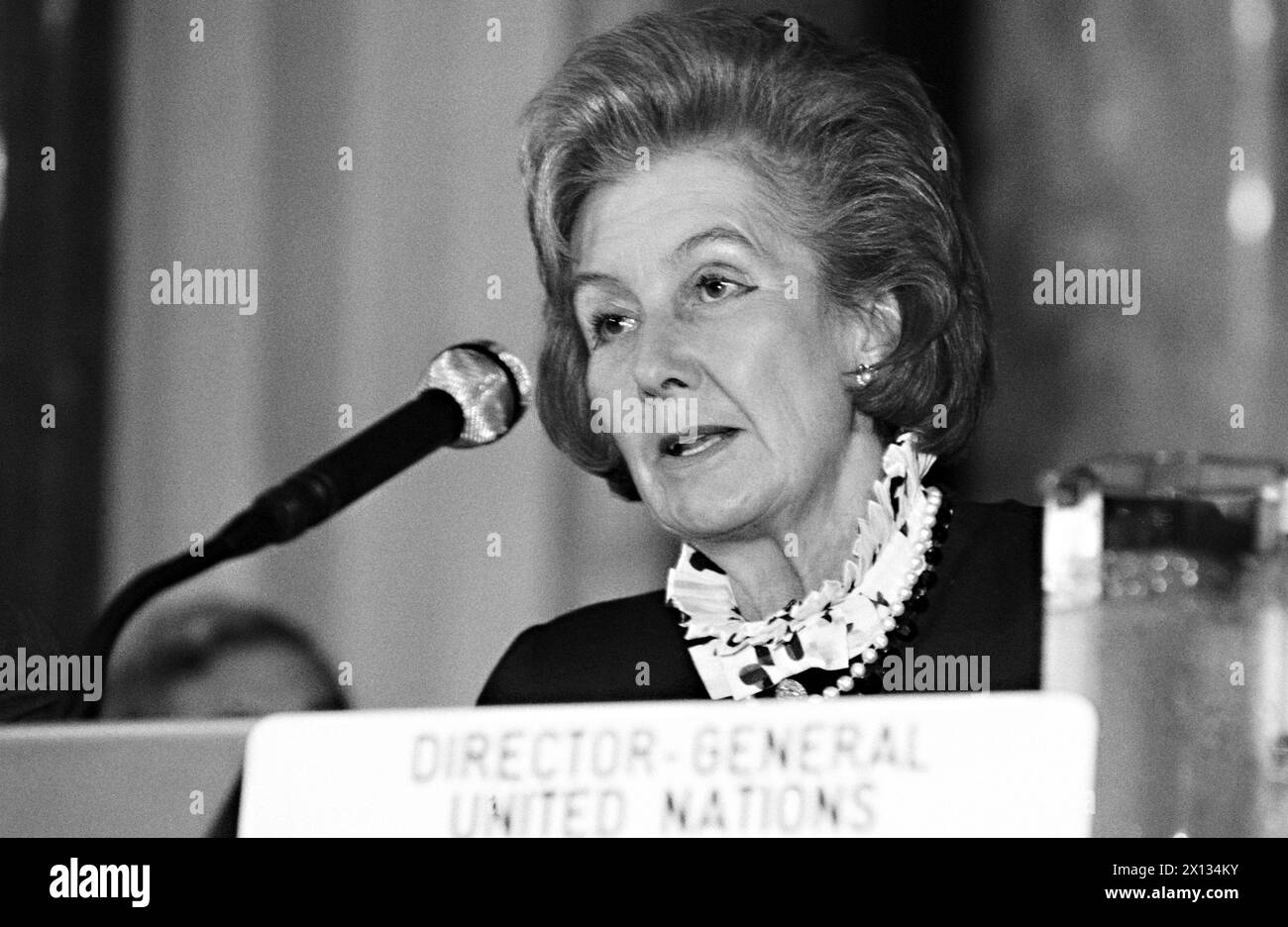 Vienna on September 11th 1989: Margaret Anstee, Director General of the ...