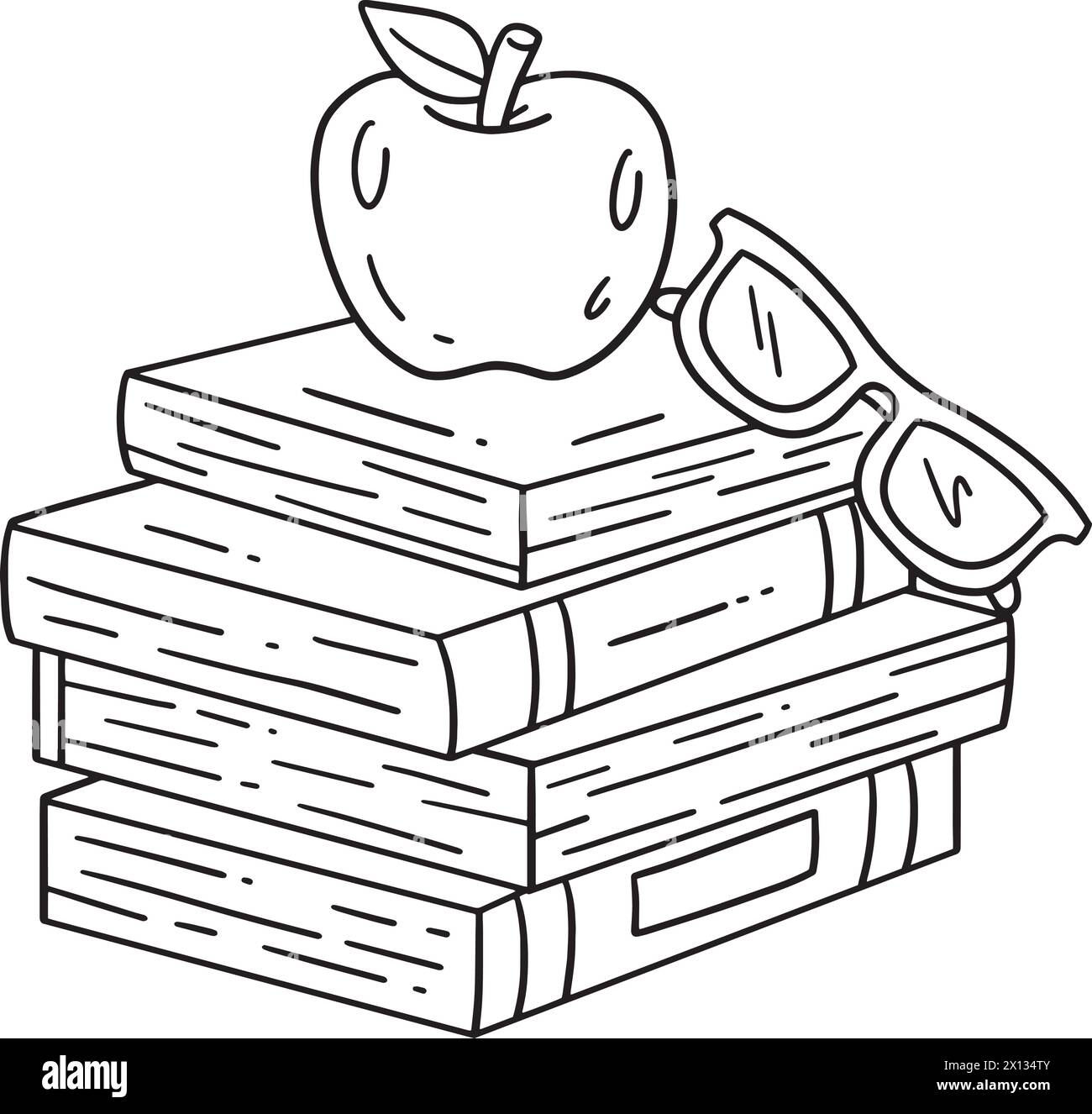 School Apple Clip Art Black And White