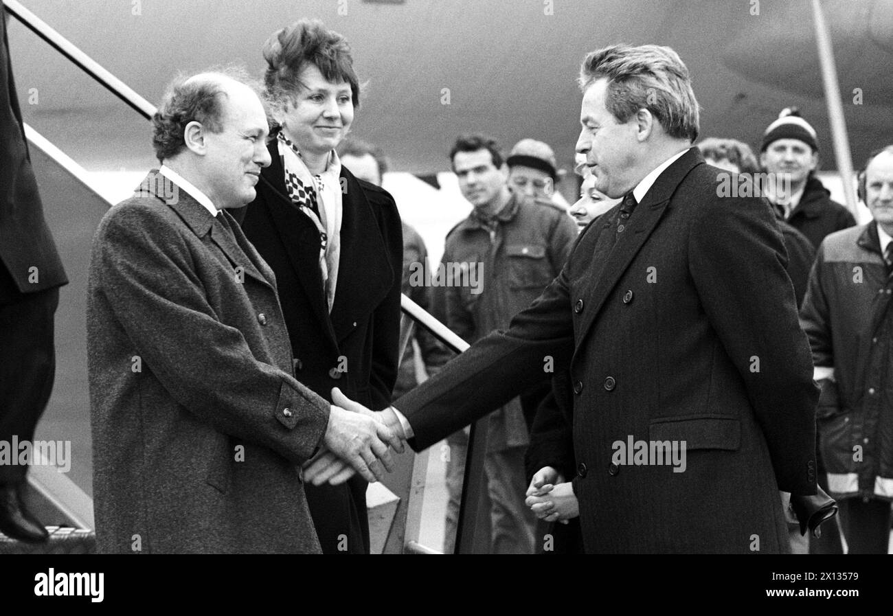 Vienna on January 30th 1990: Austria's Federal Chancellor Franz ...