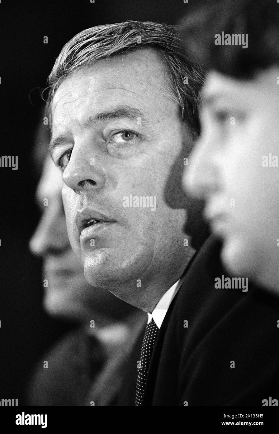 Vienna on March 29th 1990: Austria's Federal Chancellor Franz Vranitzky ...