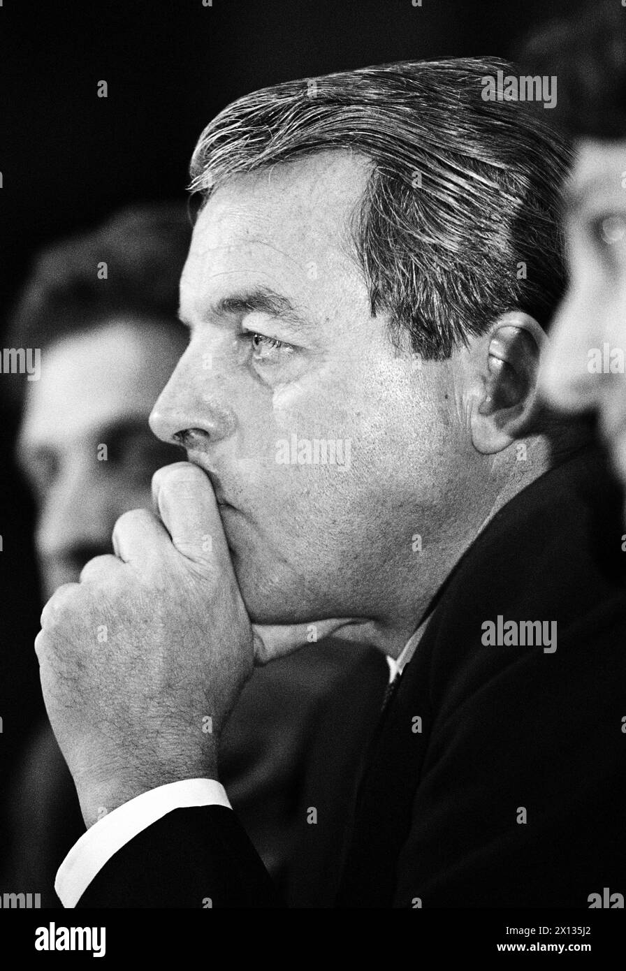 Vienna on March 29th 1990: Austria's Federal Chancellor Franz Vranitzky ...