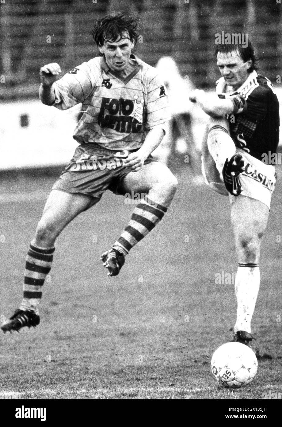 Vienna on April 7th 1990: Upper play-off between Vienna and Austria ...