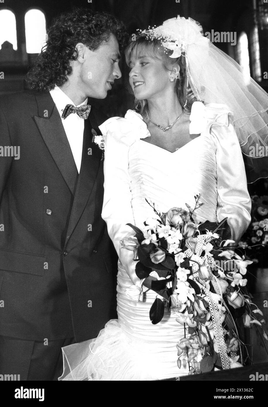 Vienna on May 19th 1990: Austrian football star Toni Polster marries ...