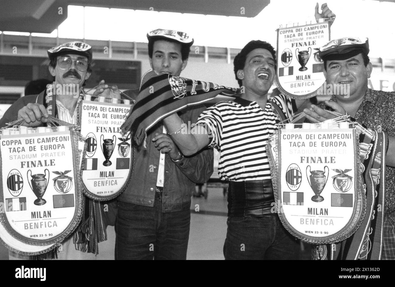 Vienna on May 23rd 1990: Final match between AC Milan and Benfica ...