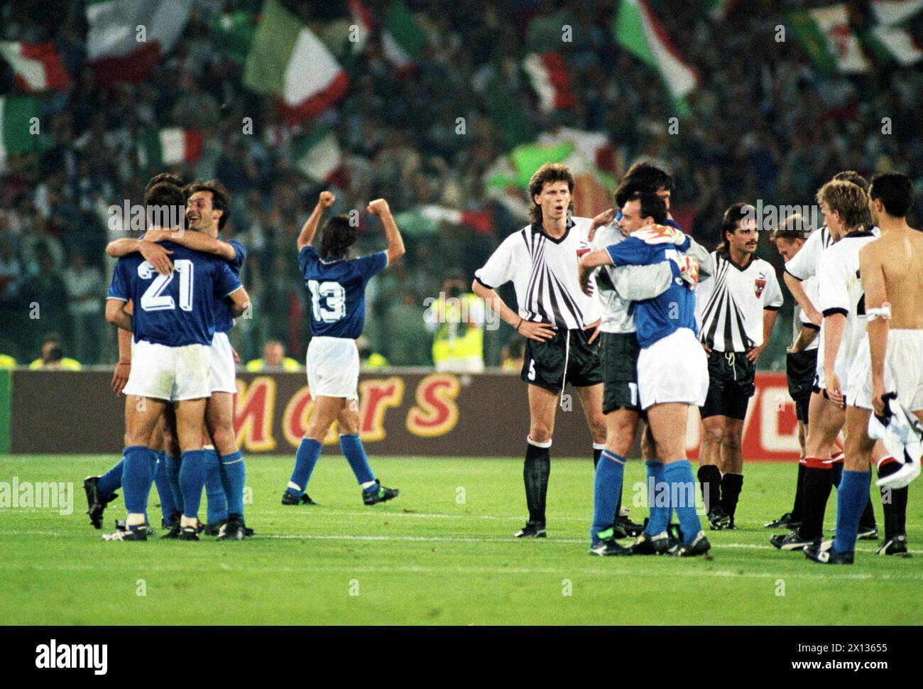 Rome on June 9th 1990: Match between Austria and Italy in the context ...