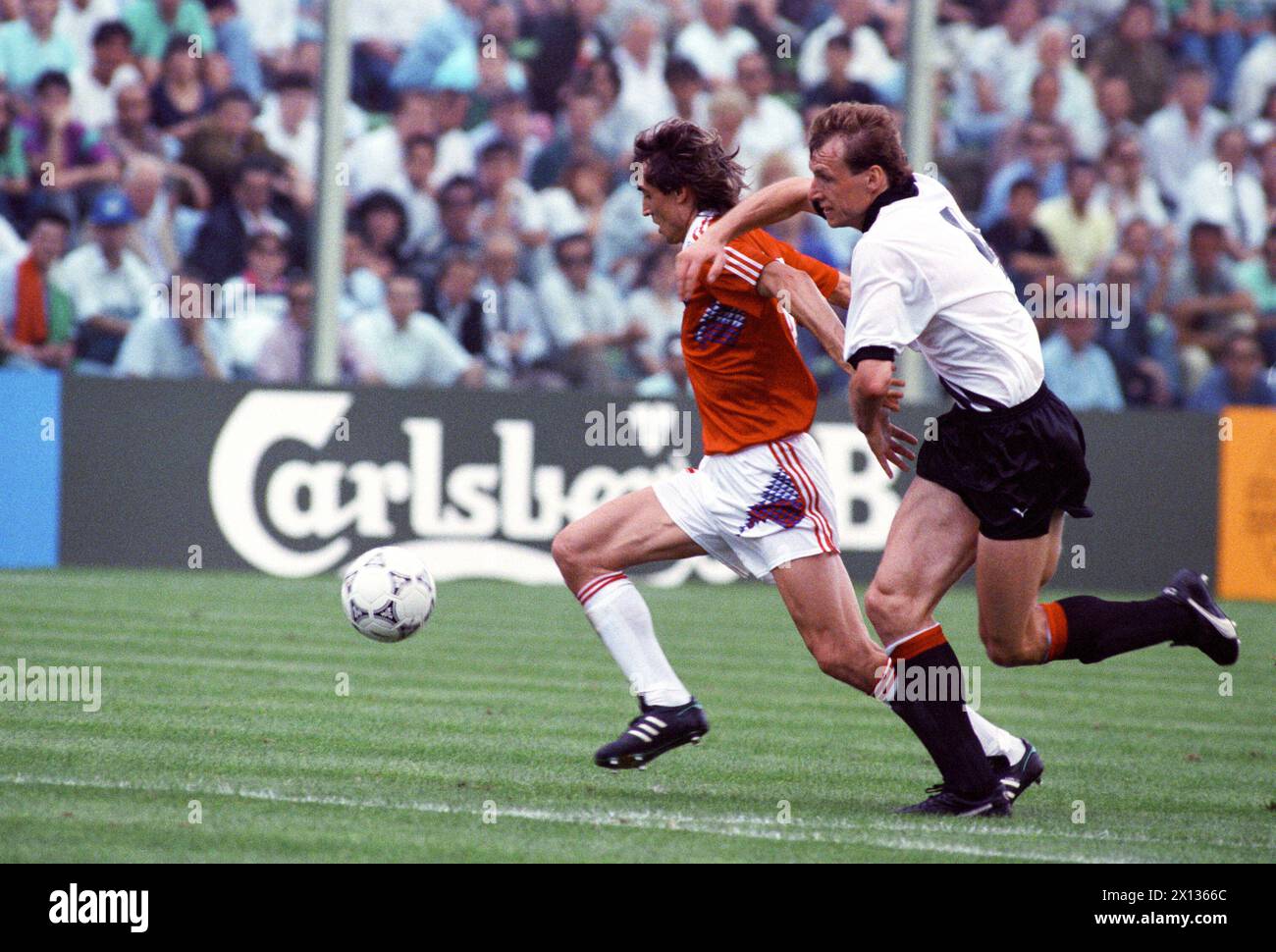 Florence on June 16th 1990: Match between Austria and the CSSR in the ...