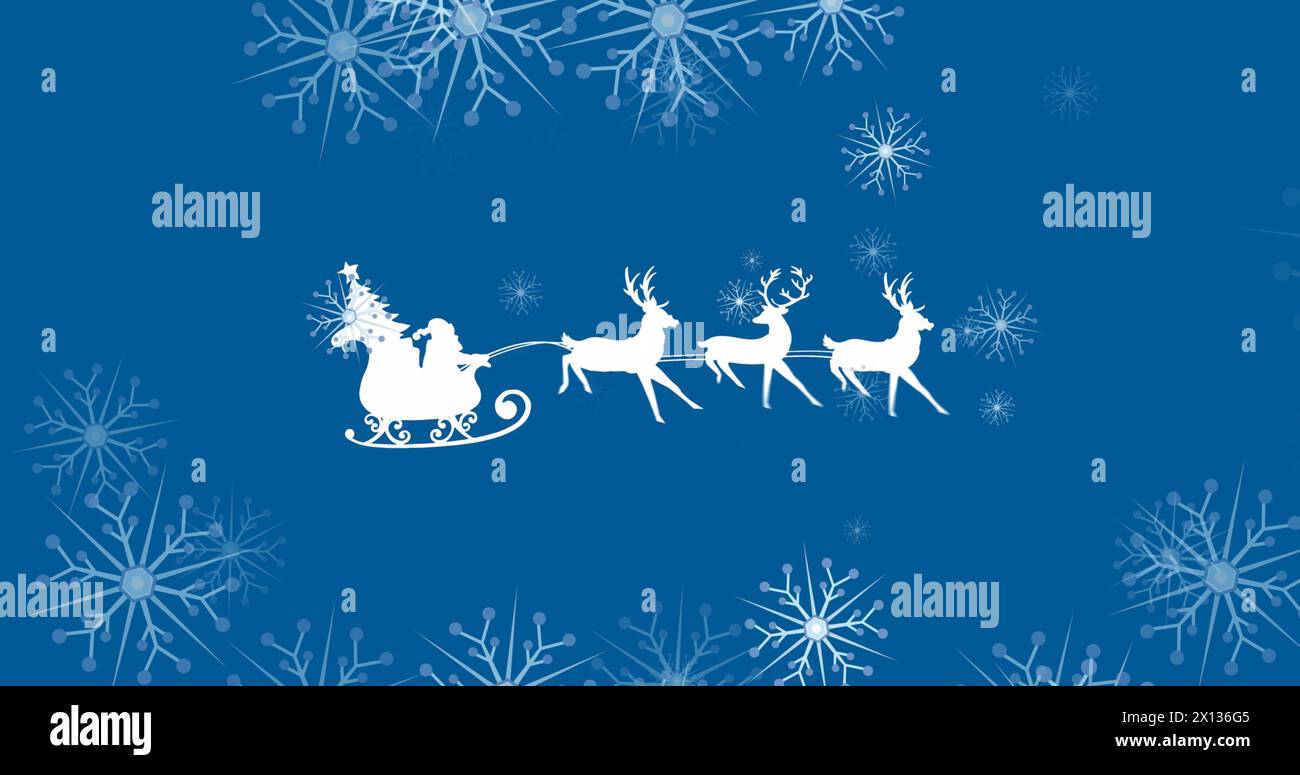 Sleigh santa reindeer image hi-res stock photography and images - Alamy